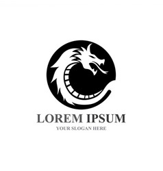 Monochromatic snakes twists an anchor on white Vector Image