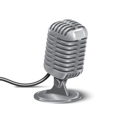 Retro microphone symbol Royalty Free Vector Image