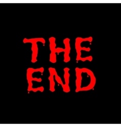 THE END text Royalty Free Vector Image - VectorStock