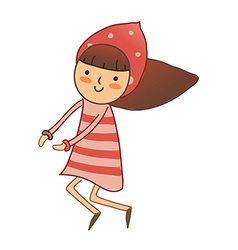 Side view of girl smiling Royalty Free Vector Image