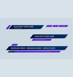 Lower thirds template Royalty Free Vector Image