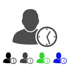 User temporary clock flat icon Royalty Free Vector Image