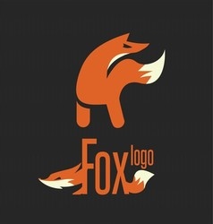 Logo foxy simple mascot style Royalty Free Vector Image