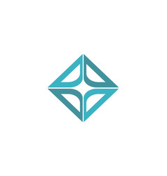 Shape square construction company logo Royalty Free Vector