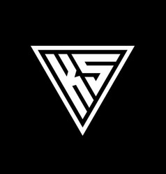 Ks logo letters monogram with prisma shape design Vector Image