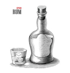 Whiskey or rum glass sketch icon Royalty Free Vector Image