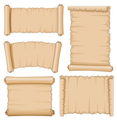 Cartoon old ancient papyrus parchment paper Vector Image