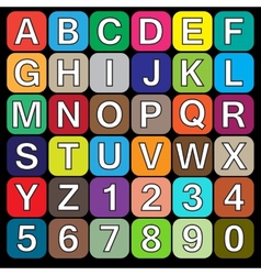 Cartoon letters and numbers Royalty Free Vector Image