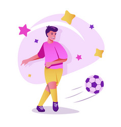 Basketball player flat character concept for web Vector Image