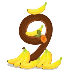 Nine ripe bananas Royalty Free Vector Image - VectorStock