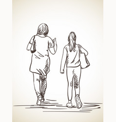 A back view of young boy Royalty Free Vector Image