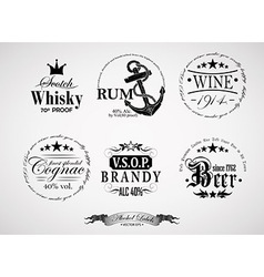 Wine bottle label Royalty Free Vector Image - VectorStock