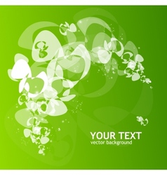 Green magic smoky light with particles abstract Vector Image