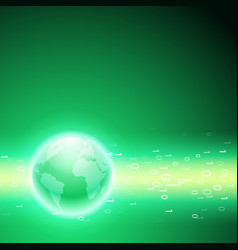 Stream of binary code to the earth Royalty Free Vector Image