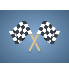 Sports race design- racing checkered flag crossed Vector Image