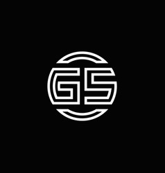 Gs logo monogram with emblem shape combination Vector Image