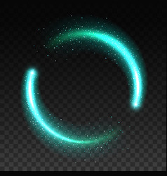 Circle golden light tracing effect Royalty Free Vector Image