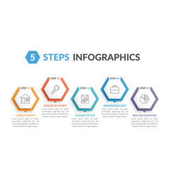 5 steps infographics Royalty Free Vector Image