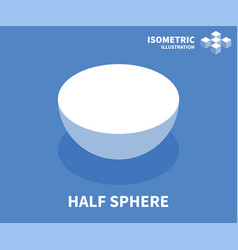 Half sphere icon isometric template Royalty Free Vector