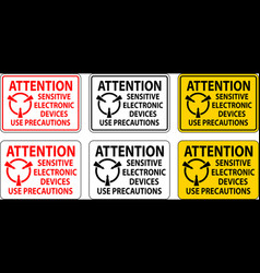 Static warning sign attention - sensitive Vector Image