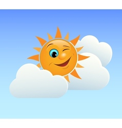 Sun on sky theme image 3 Royalty Free Vector Image
