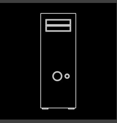 Server black color icon Royalty Free Vector Image