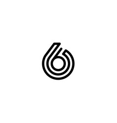 Ninety nine number double line art outline Vector Image