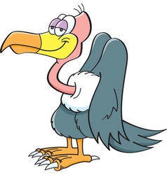 Cartoon buzzard holding a sign Royalty Free Vector Image