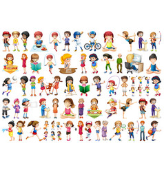 Set people character Royalty Free Vector Image