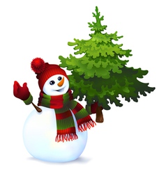 Cartoon christmas tree Royalty Free Vector Image