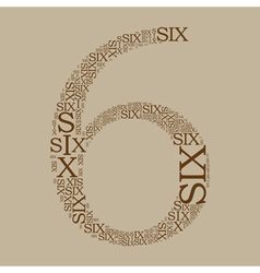 Sign language number 6 Royalty Free Vector Image