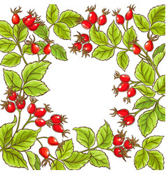 Rose branch frame Royalty Free Vector Image - VectorStock