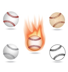 Baseball leather ball Royalty Free Vector Image