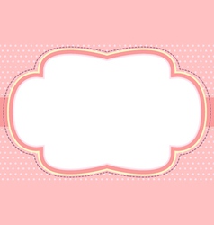Ornate pink bubble frame Royalty Free Vector Image