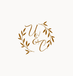 Ct initial wedding monogram logo Royalty Free Vector Image