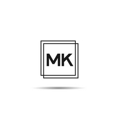 Creative initial letter mk square logo design Vector Image