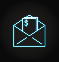 Envelope with money icon set in flat and line Vector Image