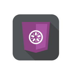 Web development shield sign isolated ampersand Vector Image