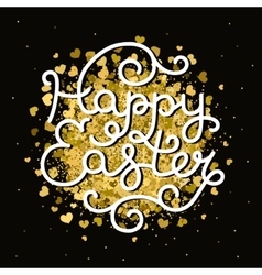 Happy easter glitter design Royalty Free Vector Image