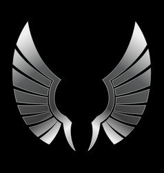 Silver wing Royalty Free Vector Image - VectorStock