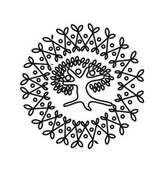 Tree leaf people commitment teamwork together Vector Image