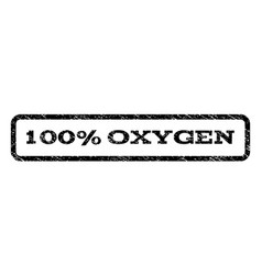 100 percent oxygen watermark stamp Royalty Free Vector Image