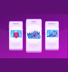 Cloud storage app interface template Royalty Free Vector