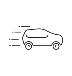 Cars racing fast flat auto moving on high Vector Image