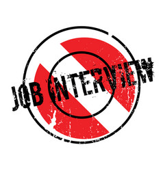 Job interview rubber stamp Royalty Free Vector Image