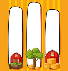 Border template with farm animals in background Vector Image