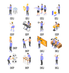 Neutral personalities character traits stick Vector Image