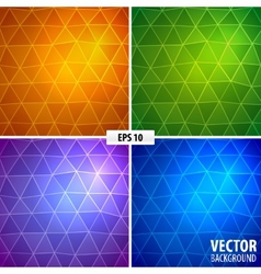 Set 21 colorful gradient buttons on dark Vector Image