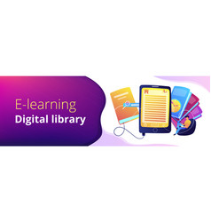 Ebook landing page template Royalty Free Vector Image