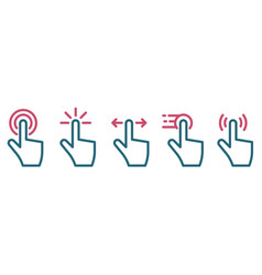 Red and black finger tab emblem Royalty Free Vector Image